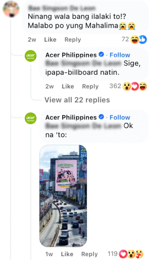 Acer Surprises SB19 Fans with Giant Billboard and LRT Train Wrap for # ...