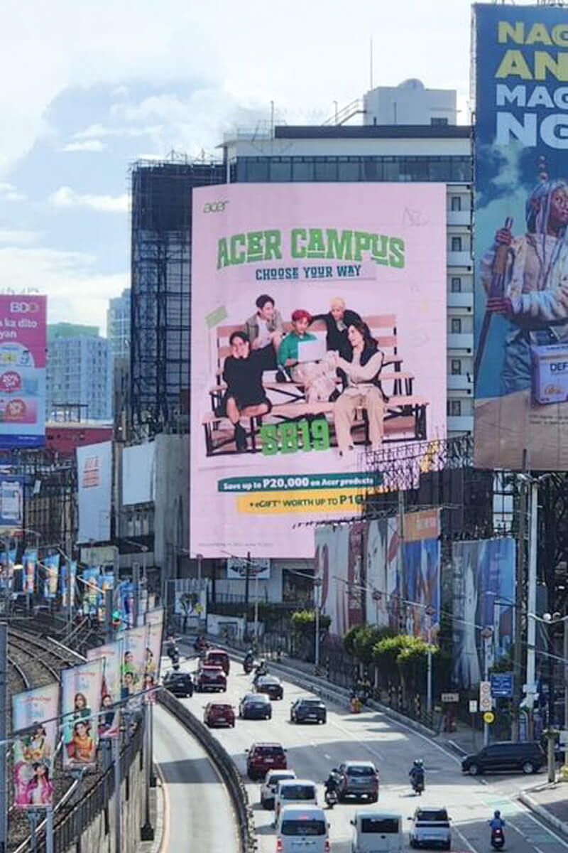 Acer Surprises SB19 Fans with Giant Billboard and LRT Train Wrap for # ...